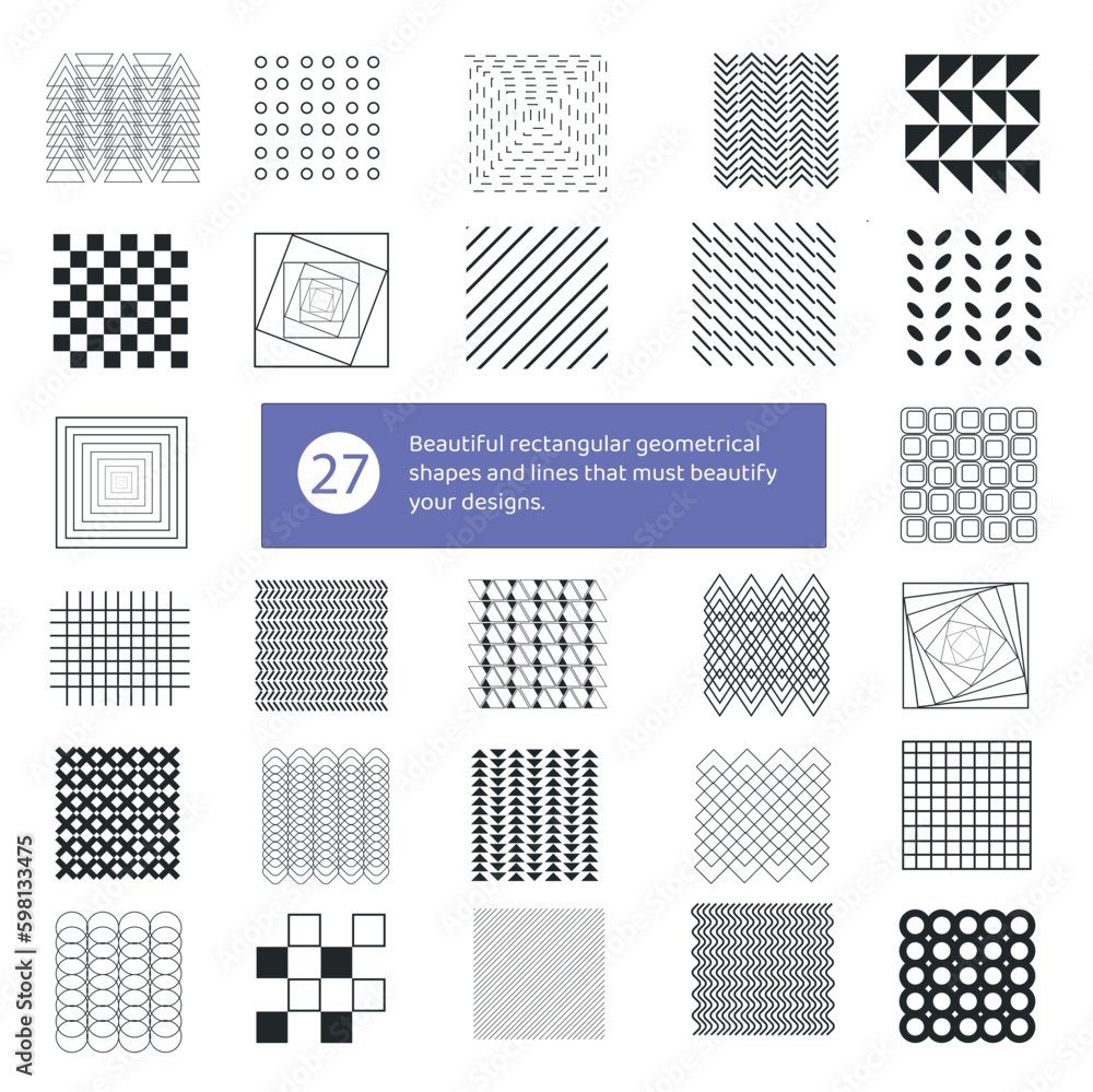Beautiful swatches with geometric shapes and lines drawing. Premium ...