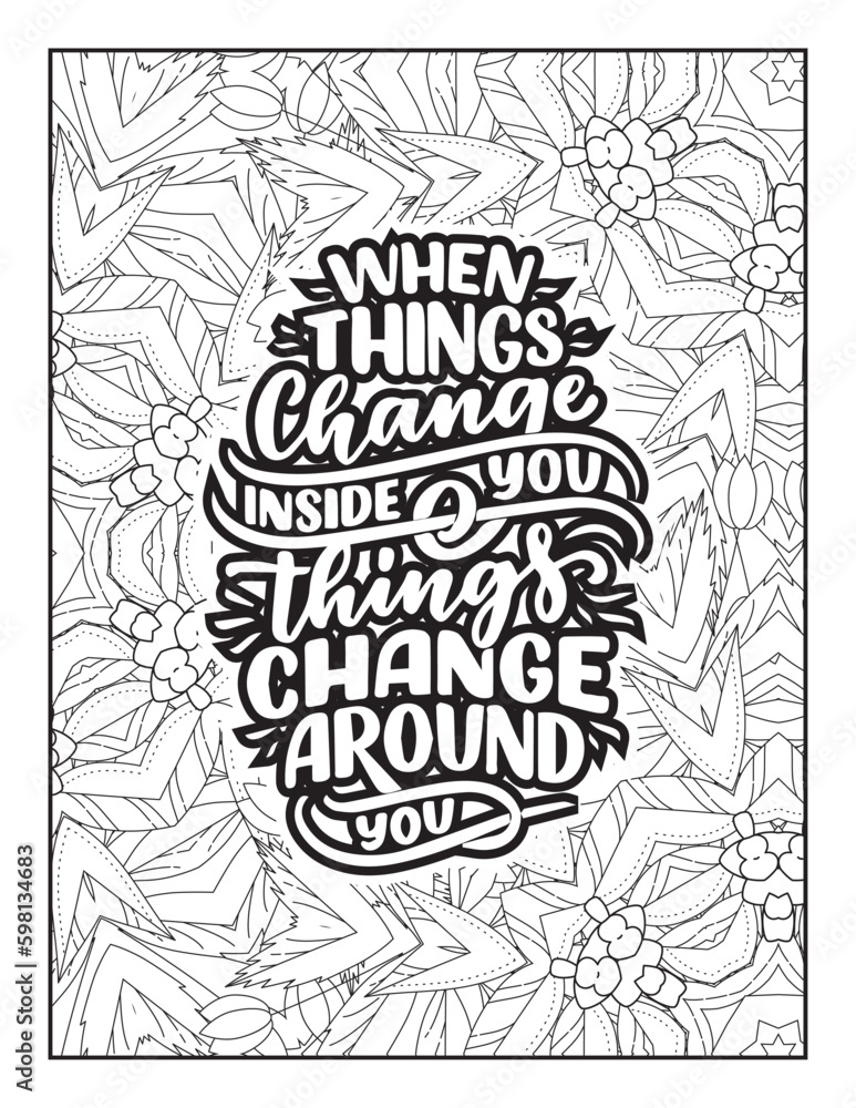 Affirmative quotes coloring page. Positive quotes. Good vibes. Coloring ...