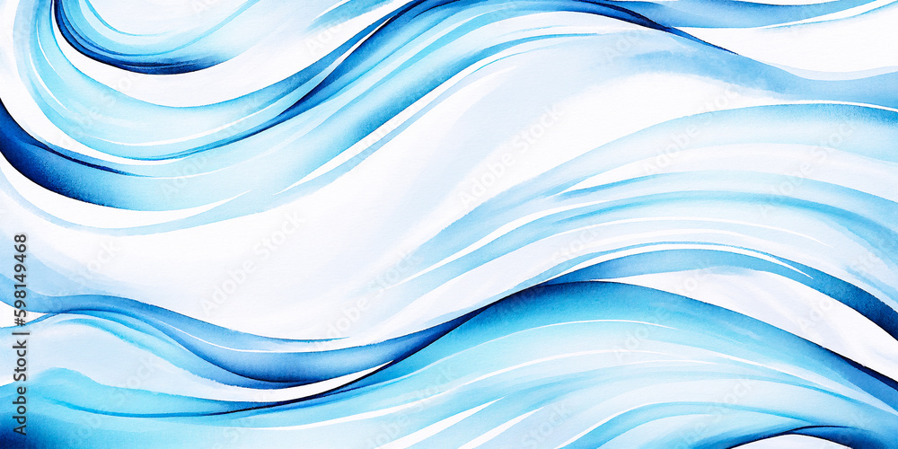 Blue and white abstract water wave texture backdrop. Banner Graphic ...