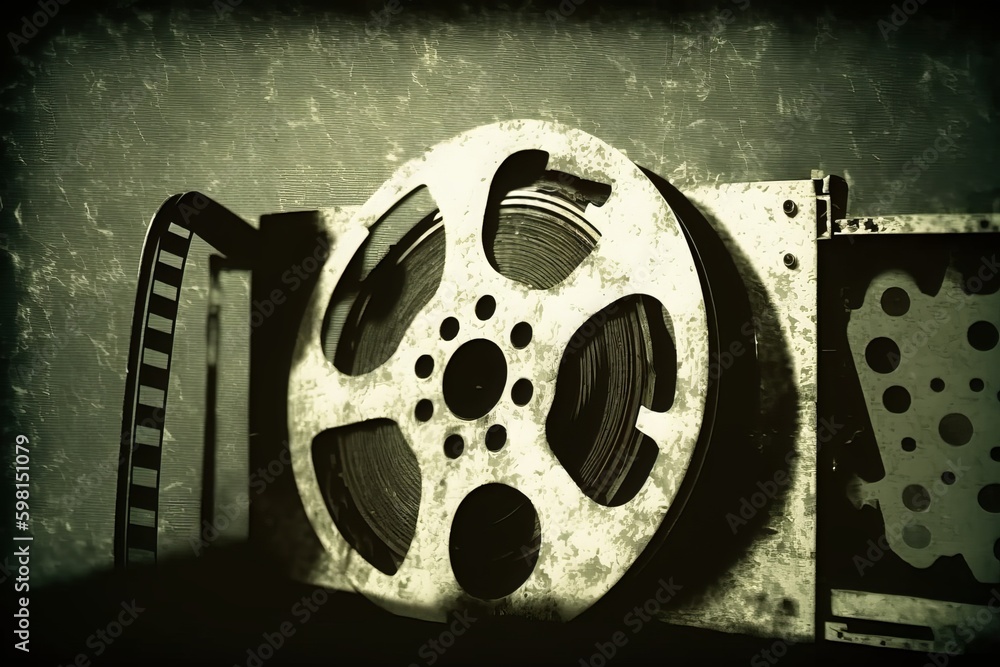 Vintage Film Damage Animation with Grime Overlay - Generative AI Stock ...
