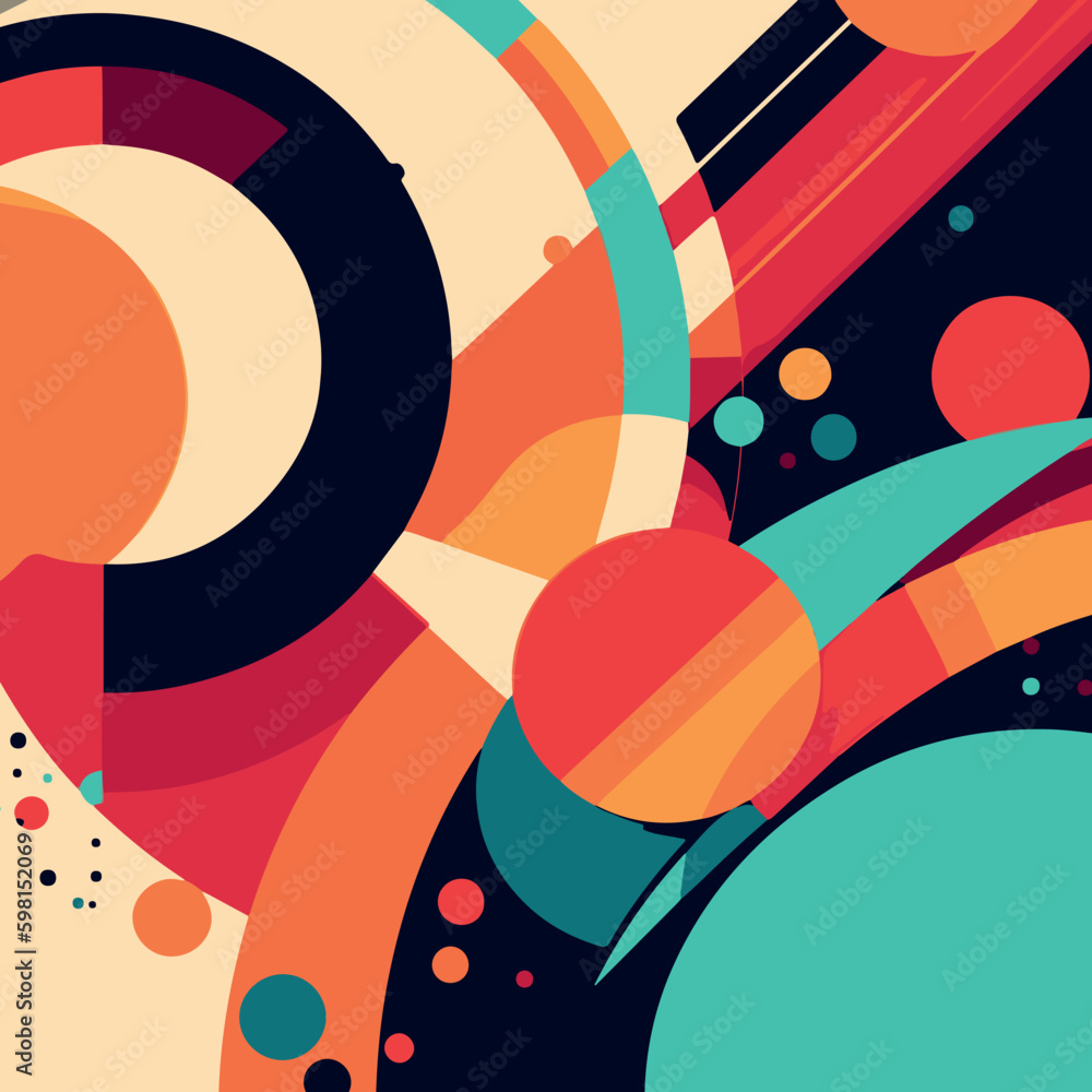 wallpaper with abstract shapes, vector illustration Stock Vector ...