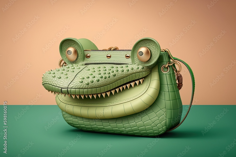 Crocodile in the shape of a leather bag , created with Generative AI ...