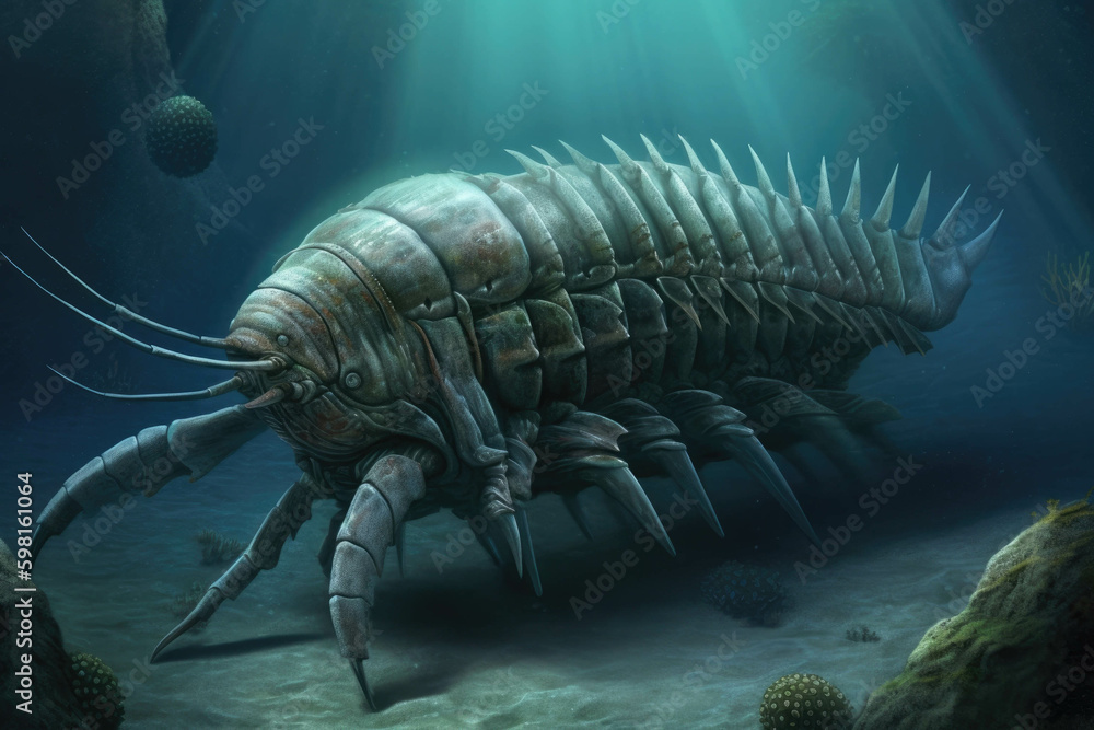 In the depths of the ocean long ago these trilobites roamed and evolved ...