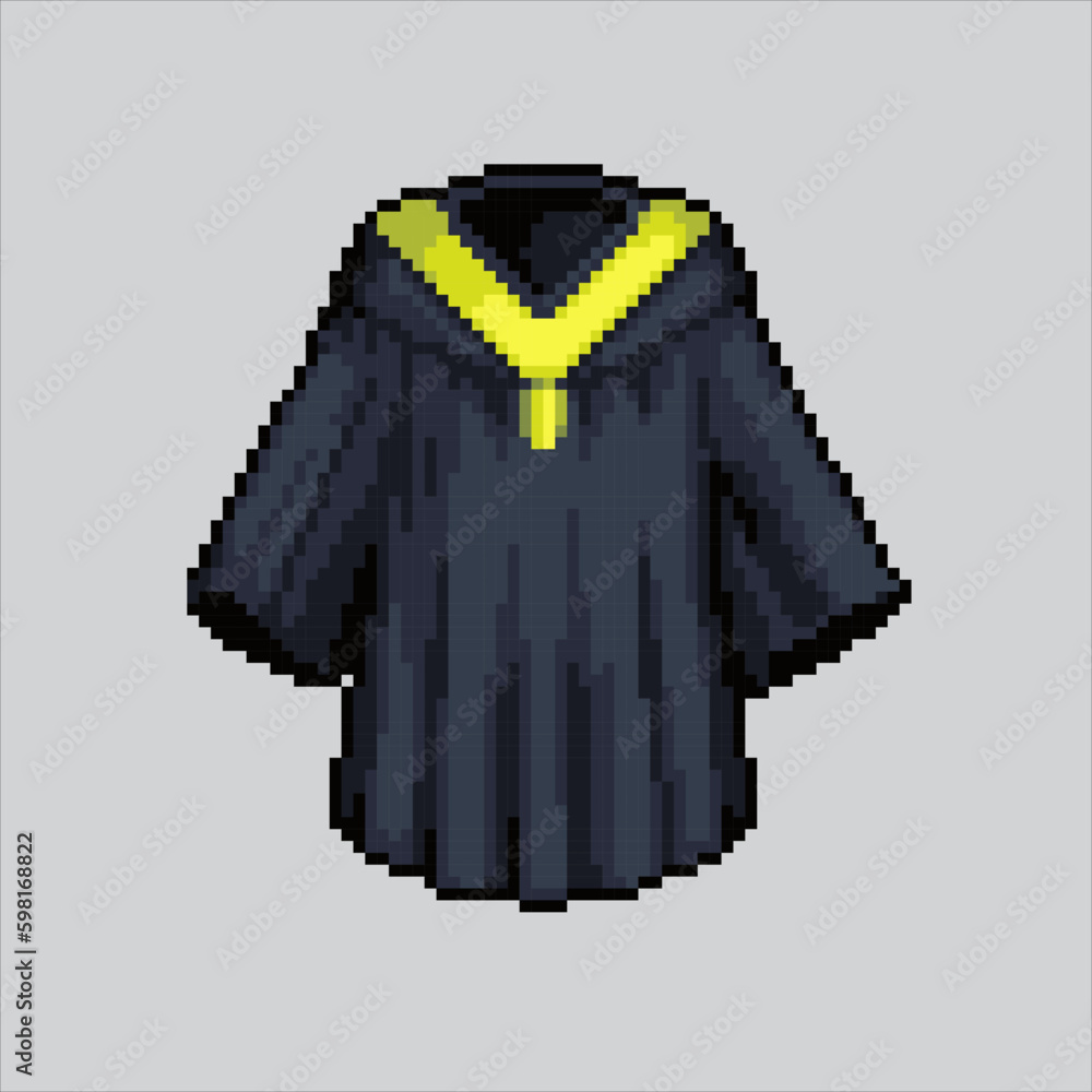 pixel art graduation.Graduation gown for university and school ...