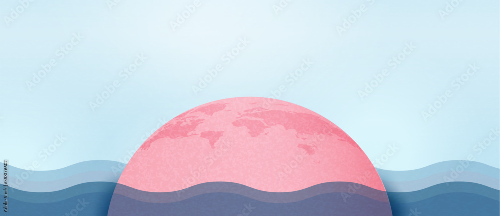 Global warming and climate change concept.World with pollution ...