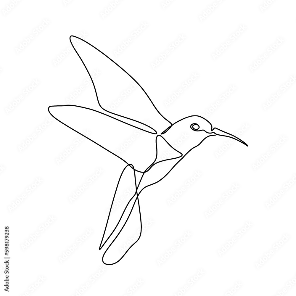 Animals bird continuous single line art drawing. Bird minimal art style ...