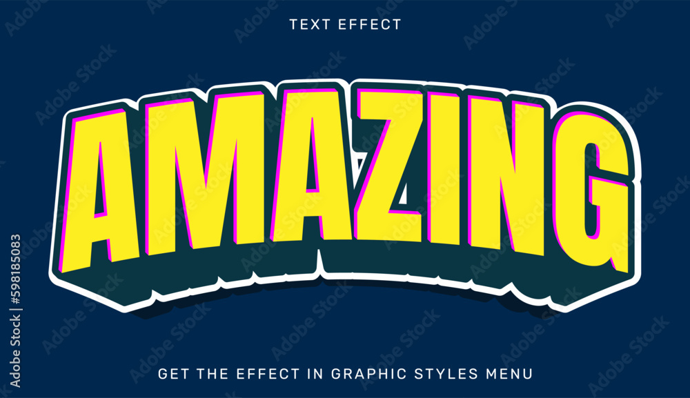 Vector illustration of amazing text effect Stock Vector | Adobe Stock