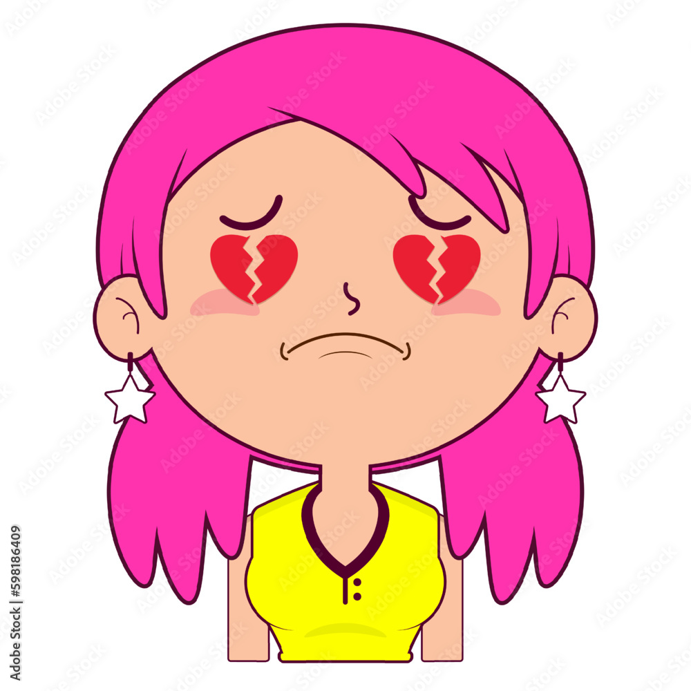 Broken Heart Girl Cartoon