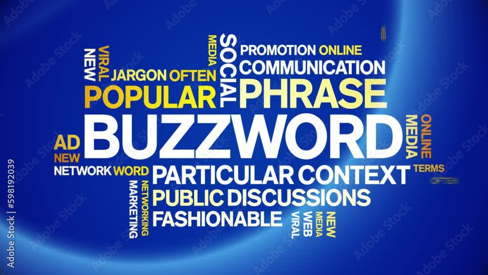 Buzzword animated tag word cloud;text design animation kinetic ...