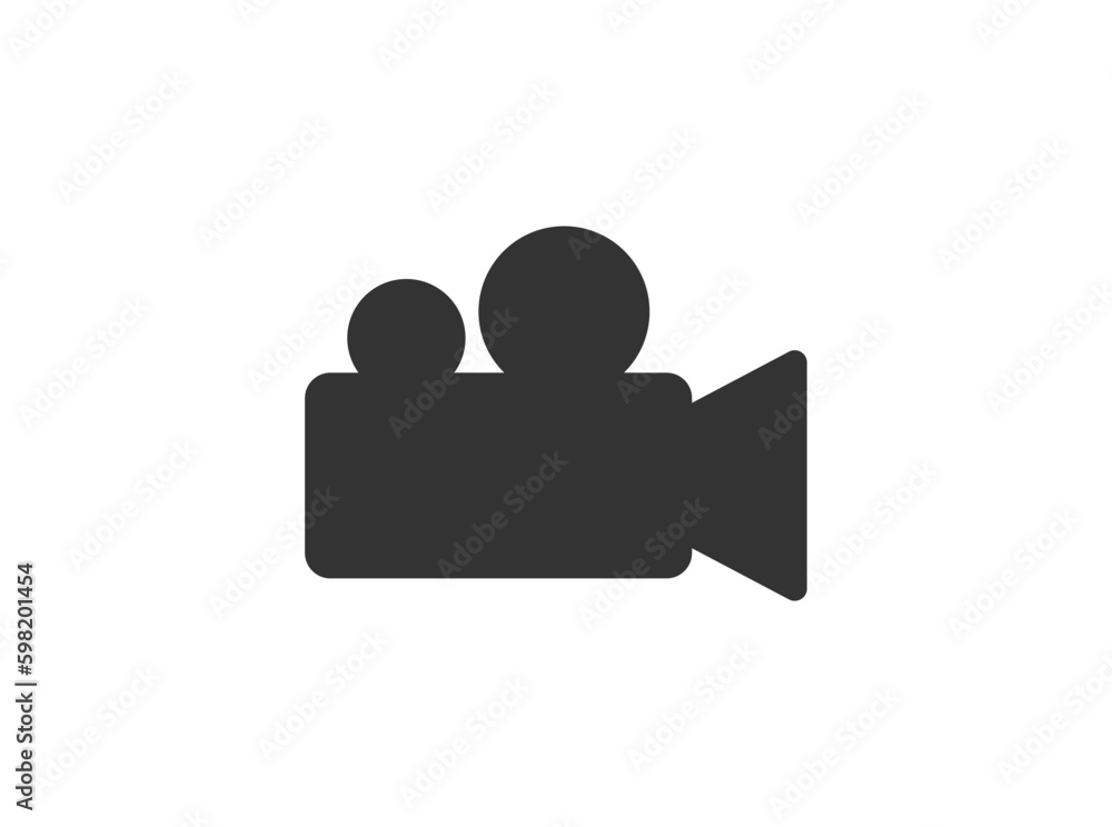 Video icon vector. Video camera vector. Player symbol. Linear style ...