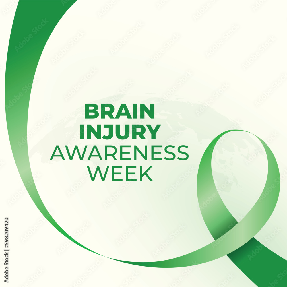 Vetor de vector graphic of brain injury awareness week good for brain ...