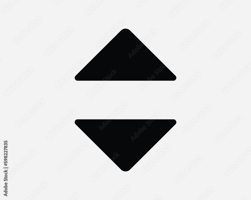 Up Down Arrow Black Icon. Forward Backward Front Back Sign. Above Below ...