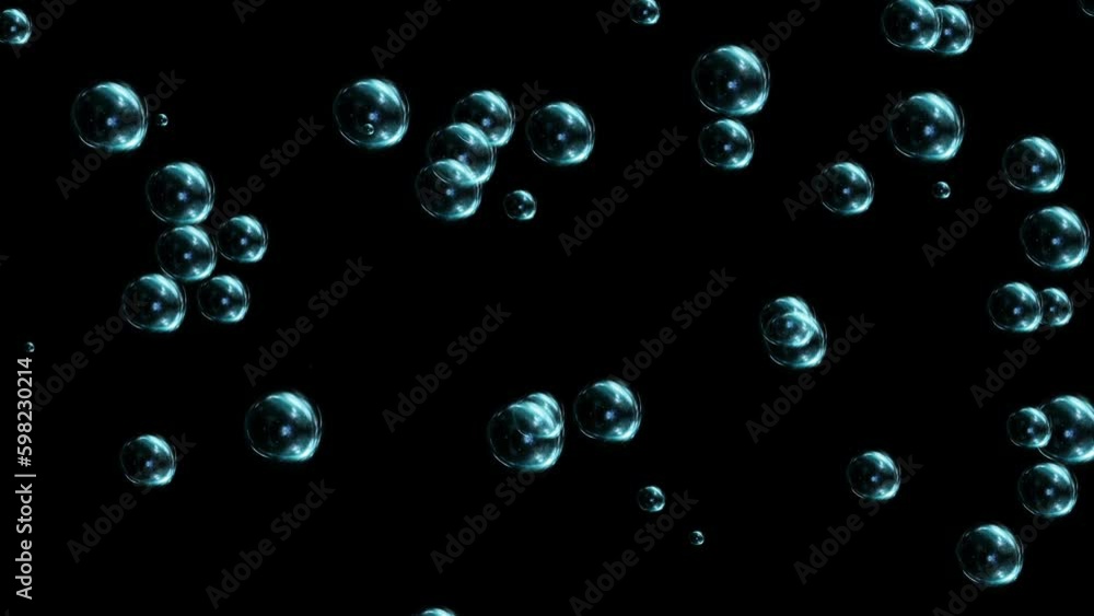 3D Motion Underwater bubbles cloud 4K 3D loop Animation backgrounds ...