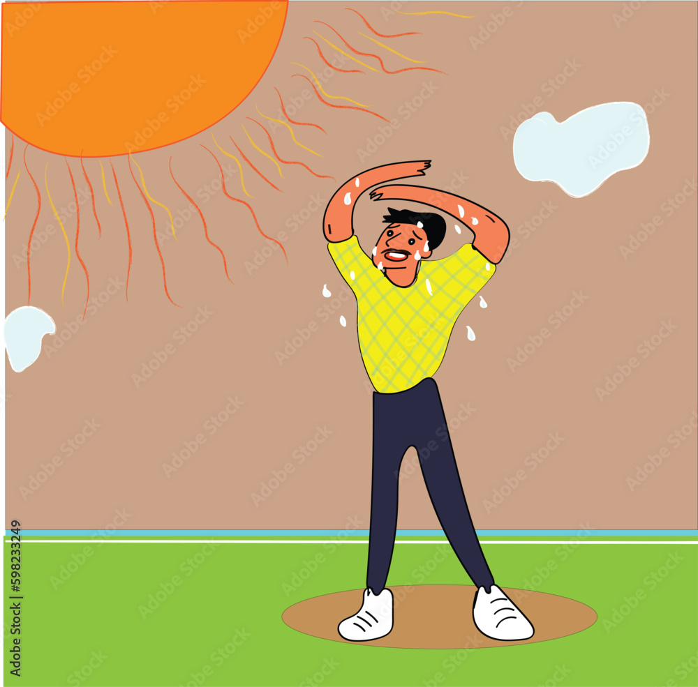 Sweating Person In Sun