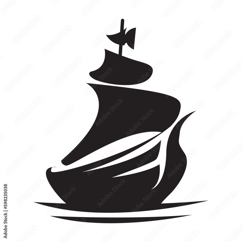 Professional logo of a pirate ship icon, perfect for your business. Eye ...