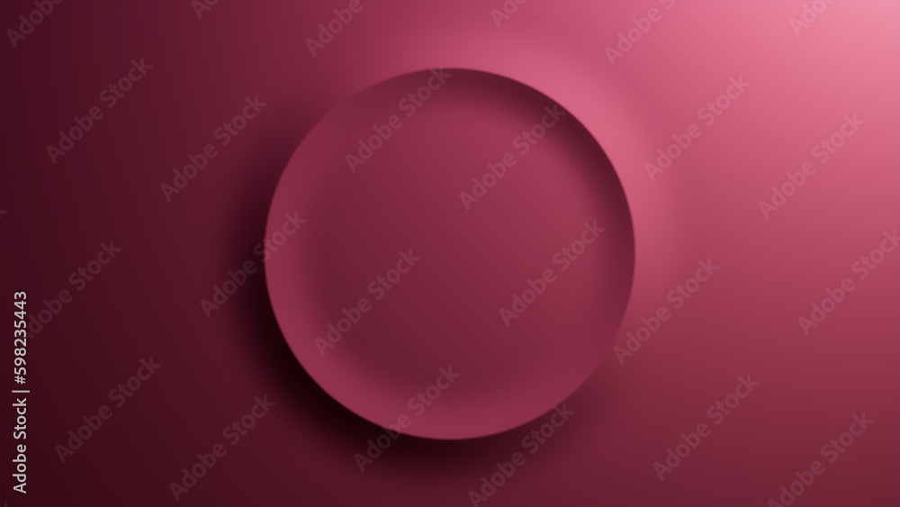 Maroon Gradient Background with Embossed Circle. Minimalist Surface ...