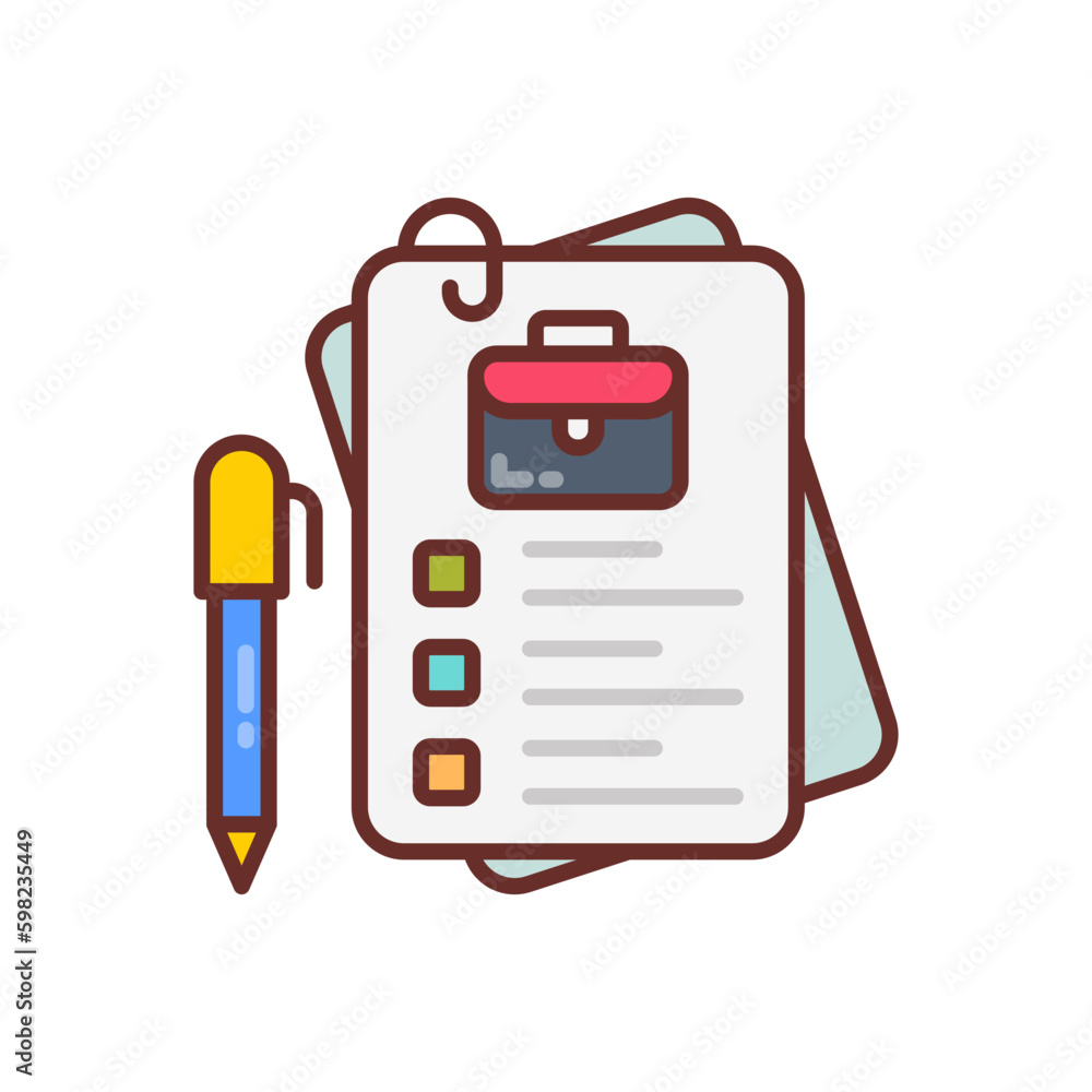 Job Description icon in vector. Illustration Stock Vector | Adobe Stock