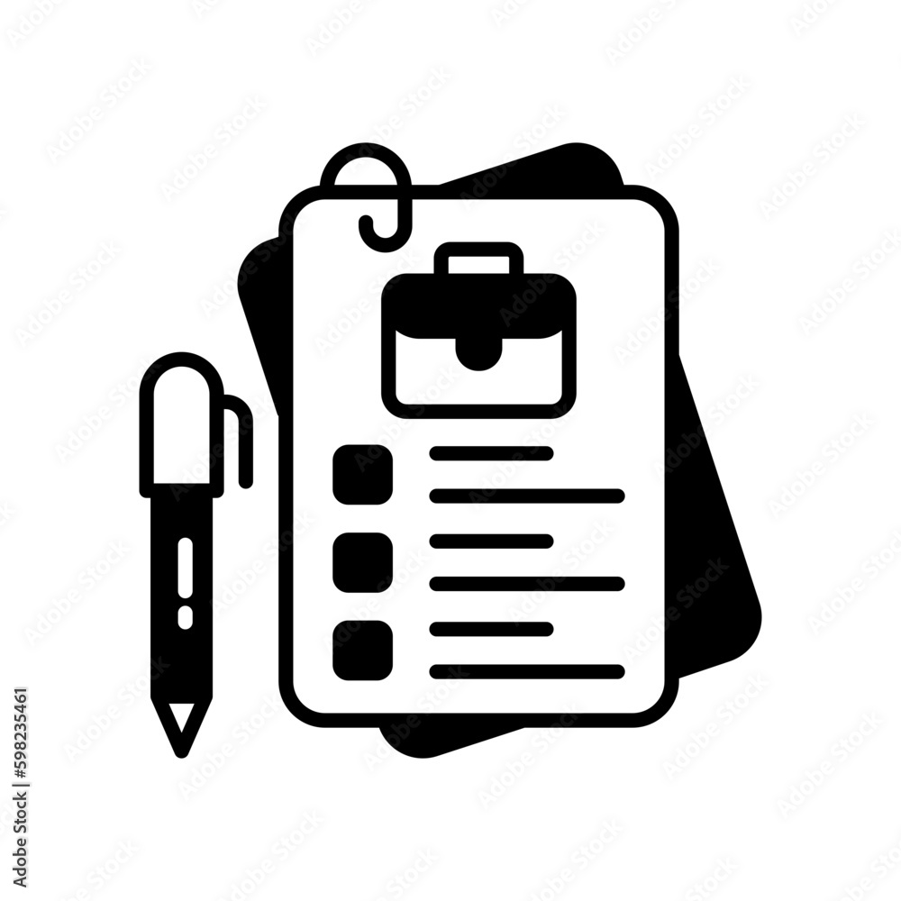 Job Description icon in vector. Illustration Stock Vector | Adobe Stock