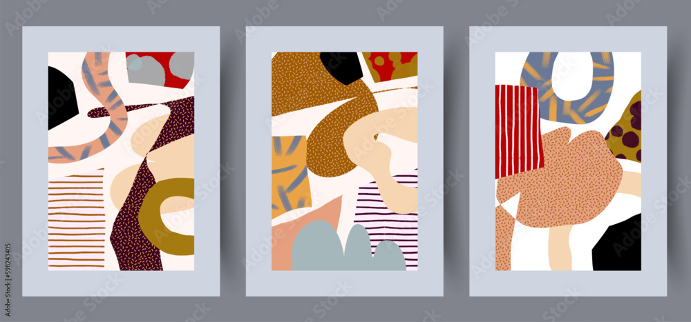 Abstract postmodernism rambling composition wall art print. Wall ...