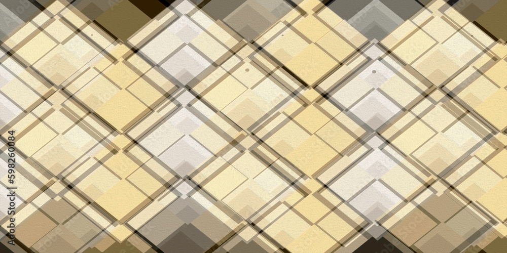 Abstract 2D square shape oil paint texture block background. Gold ...