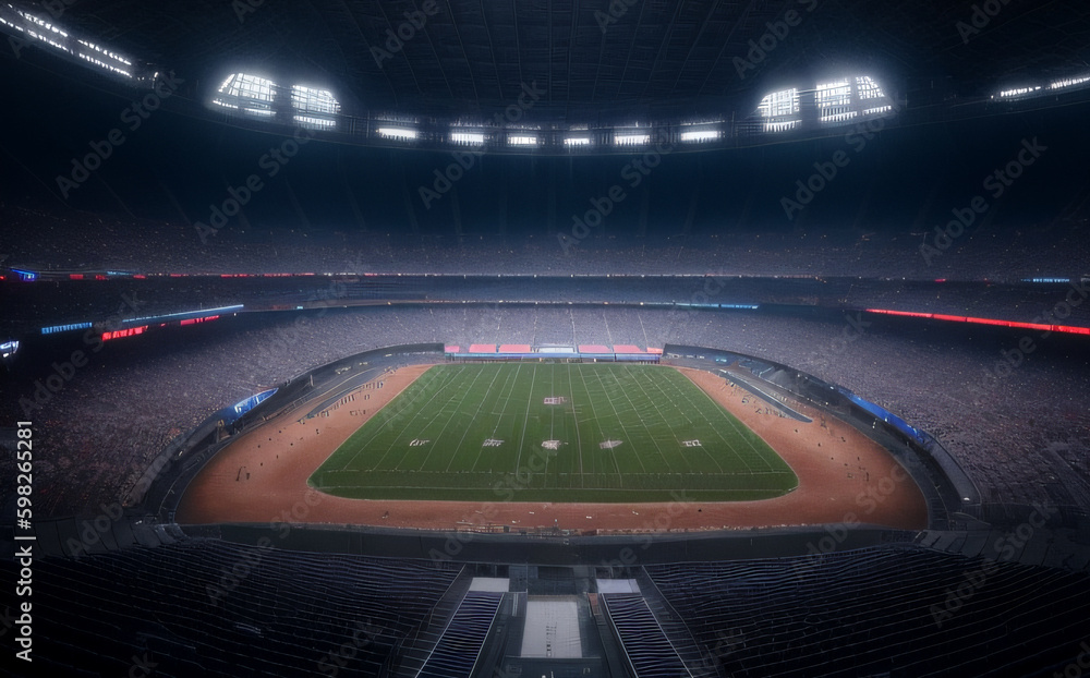 futuristic sports arena stadium.Ai generate illustrator. hi-tech ...