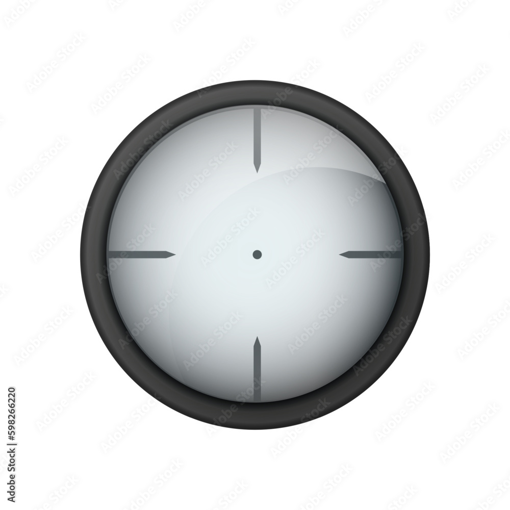 Realistic sniper sight. Sniper scope with measurement marks template ...