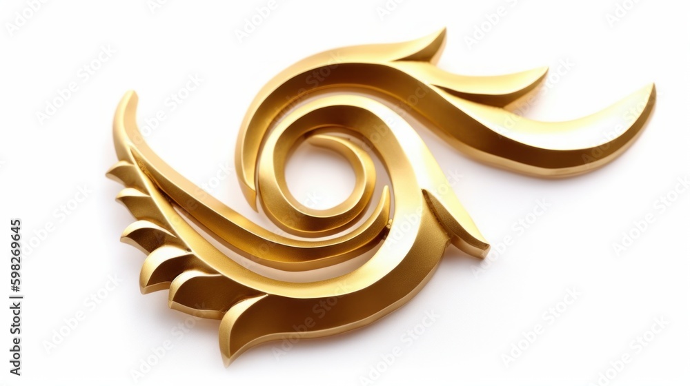 Gold symbol of interest on a white background. AI generated Stock ...