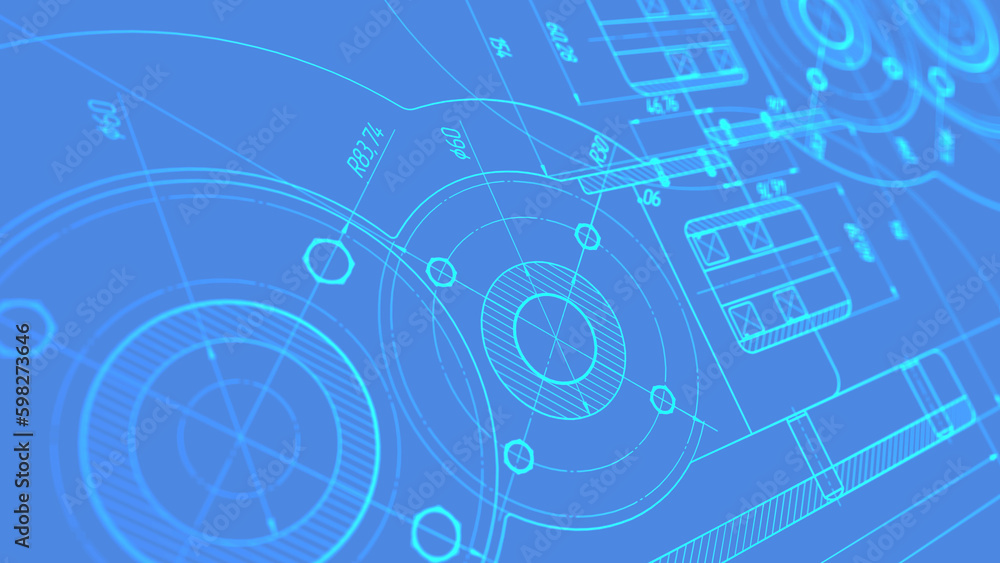 Engineering industrial background.Technical drawing .Technology banner ...