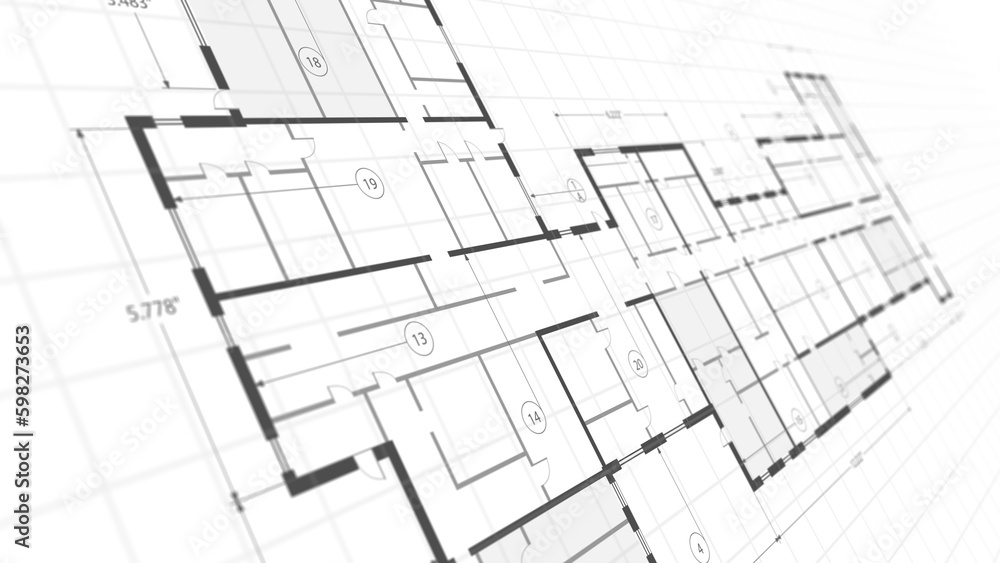 Architectural plan .House plan project .Engineering design .Industrial ...