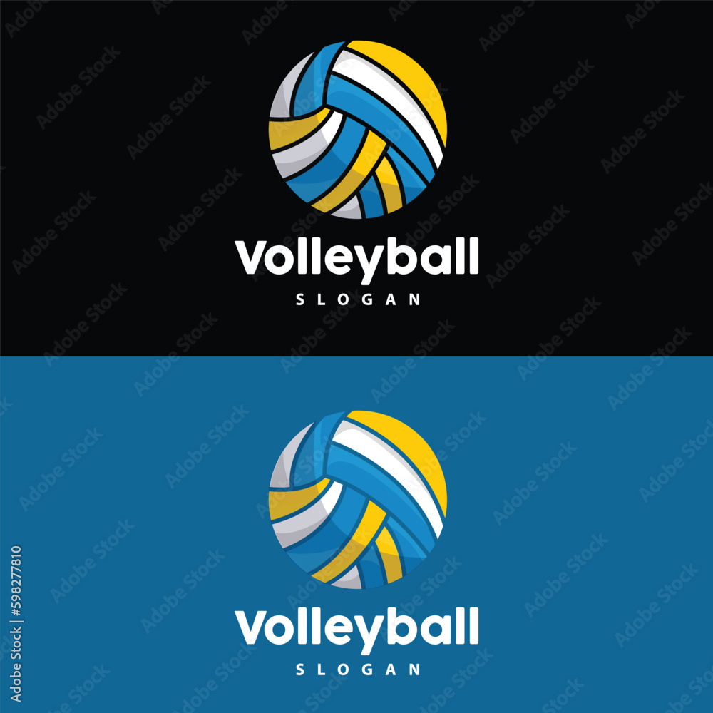 Volleyball Logo, Sport Simple Design, World Sports Tournament Vector ...
