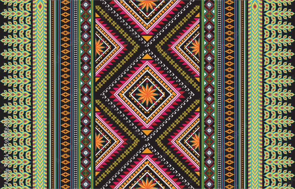 Gypsy pattern tribal ethnic motifs geometric vector background. Doodle ...