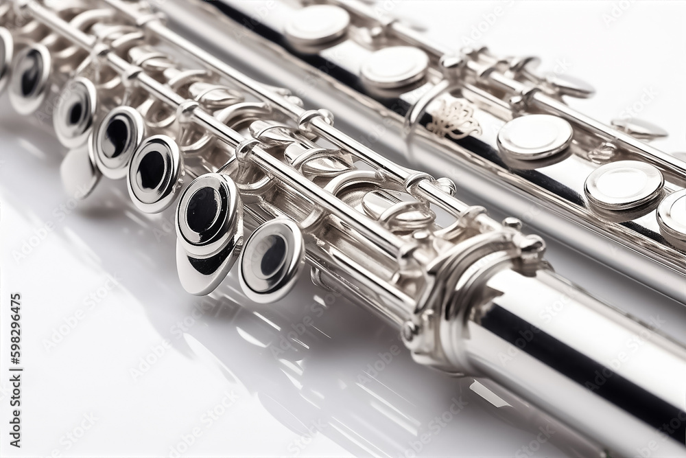 Generative ai illustration of a classical flute in close-up Stock Photo ...