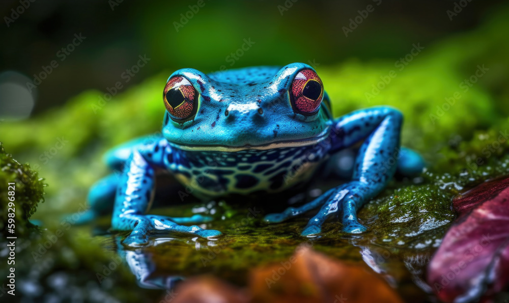 ILUSTRACIONES DE IA GENERATIVA RANAS EXOTICAS TROPICALES DE COLORES ...