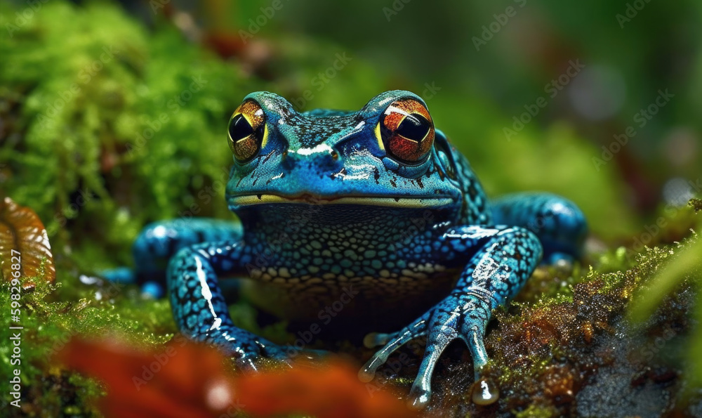 ILUSTRACIONES DE IA GENERATIVA RANAS EXOTICAS TROPICALES DE COLORES ...