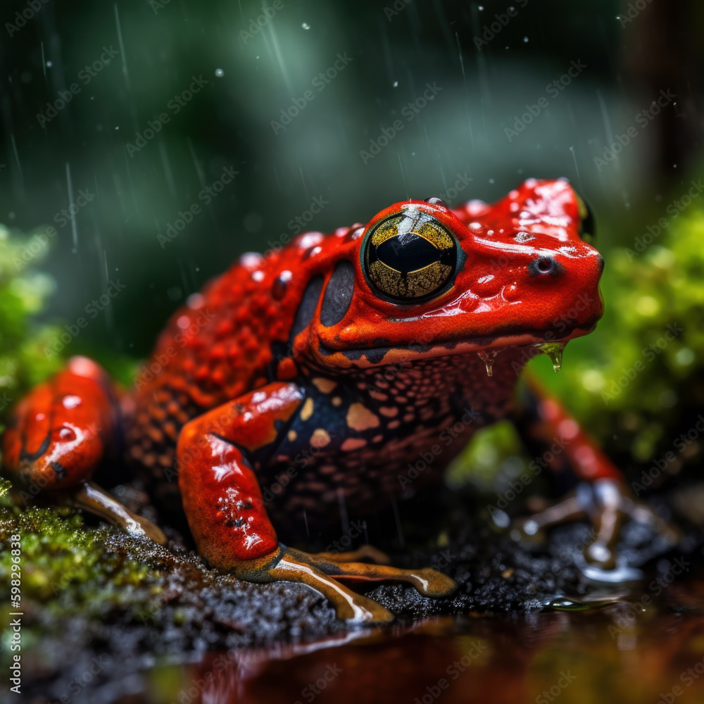 ILUSTRACIONES DE IA GENERATIVA RANAS EXOTICAS TROPICALES DE COLORES ...