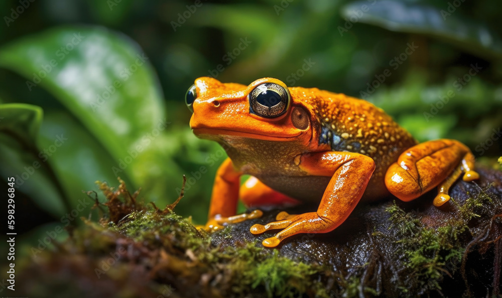 ILUSTRACIONES DE IA GENERATIVA RANAS EXOTICAS TROPICALES DE COLORES ...