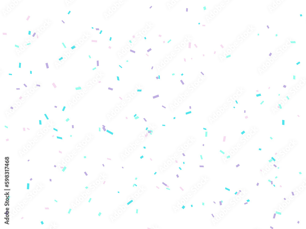 Pastel color confetti on tranparent background, confetti overlay layer ...