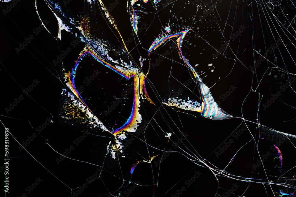 background texture cracks on the broken screen of a liquid crystal ...