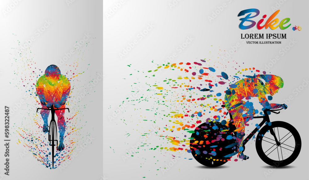 Visual drawing bike fast of speed in bicycle game, colorful beautiful ...