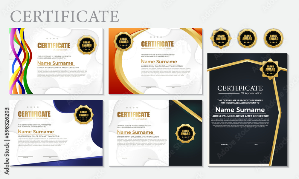 Modern Design Certificate layout concept. Simple elegant and luxurious ...