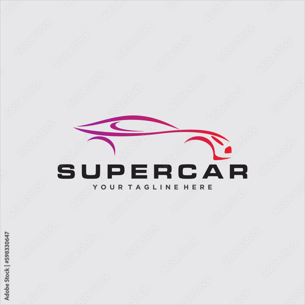 Super Car Logo Design Vector Image Stock Vector | Adobe Stock