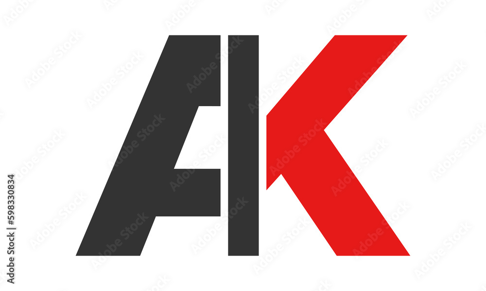 Letter AK alphabet vector logo Stock Vector | Adobe Stock