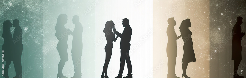 Representation of love, romance and wedding. For invitation, greeting ...