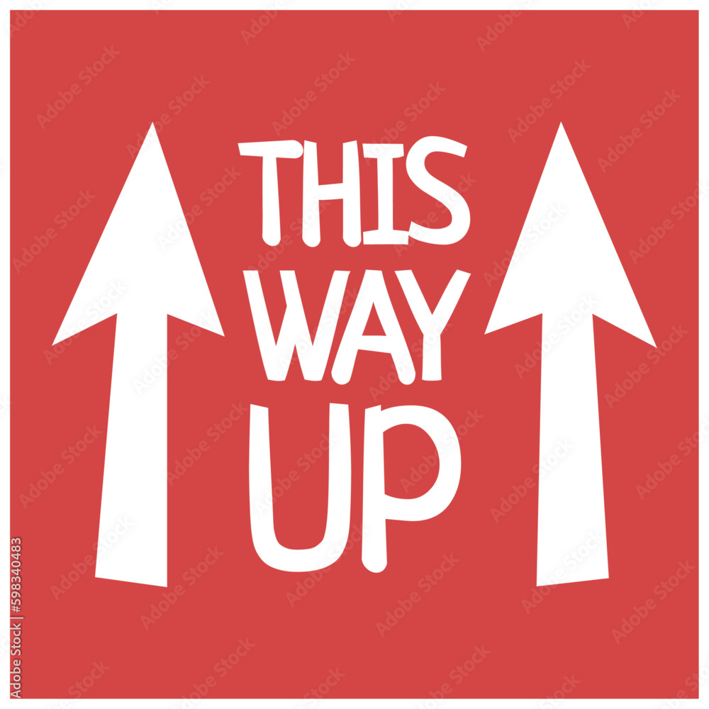 Stylized Package Parcel Label Vector Post Sticker Warning Symbol: This ...