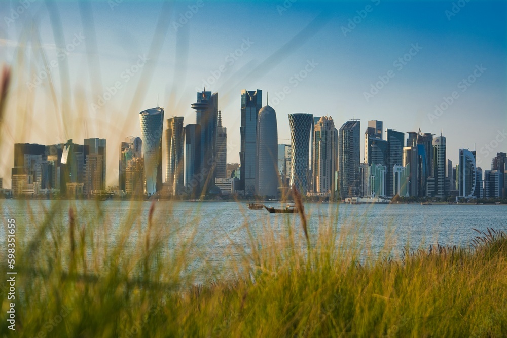 Doha skyline Stock Photo | Adobe Stock