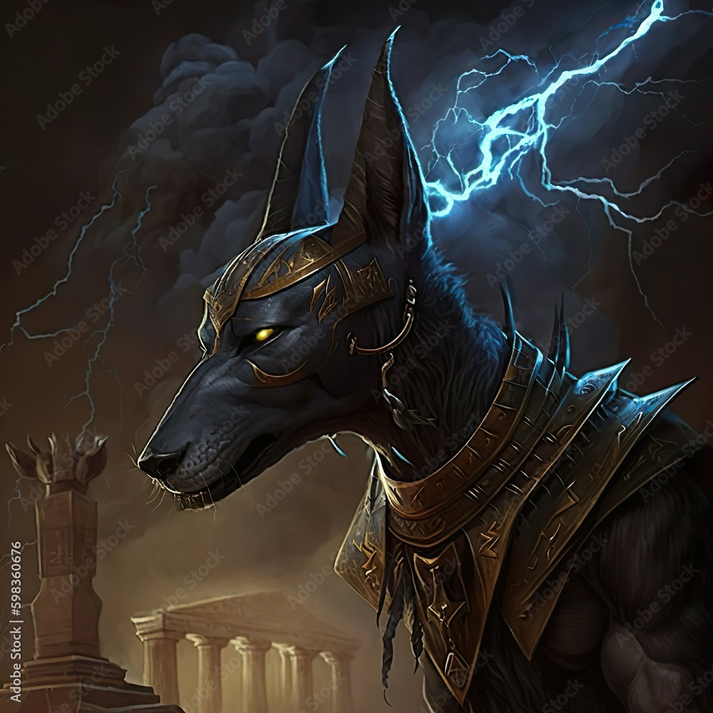 Anubis, Tod, AI Künstliche Intelligenz, Anubis, Digital Dunkel, Anubis ...