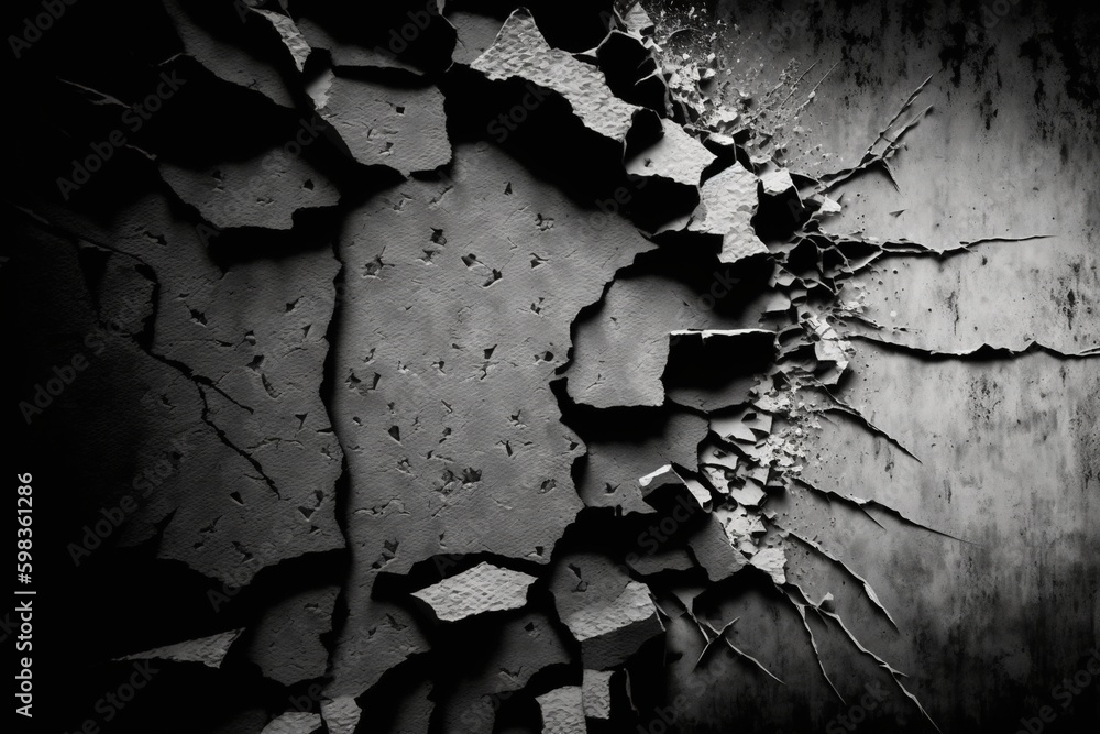 Ancient concrete wall Cement wall, shattered wall, and background ...