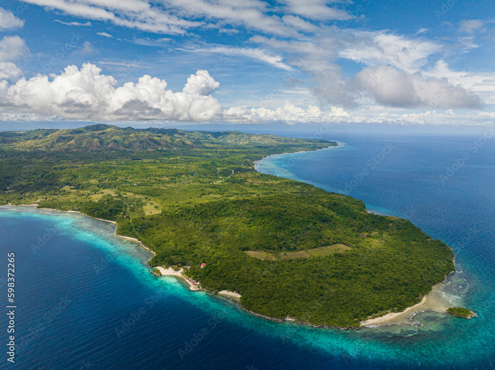 Beautiful eastern side of Siquijor, where Salagdoong Beach is located ...