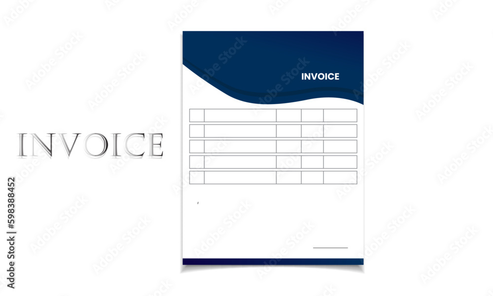 A4 size corporate brand identity invoice design is minimalistic with a ...