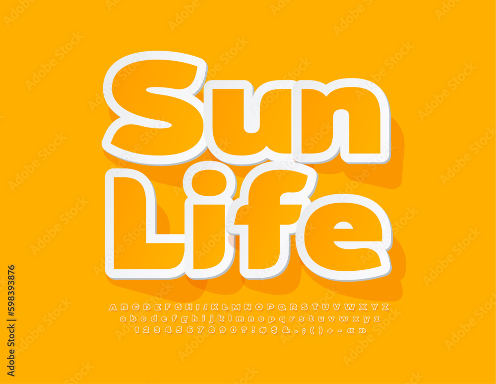 Vetor de Vector inspiration banner Sun Life with creative Alphabet ...